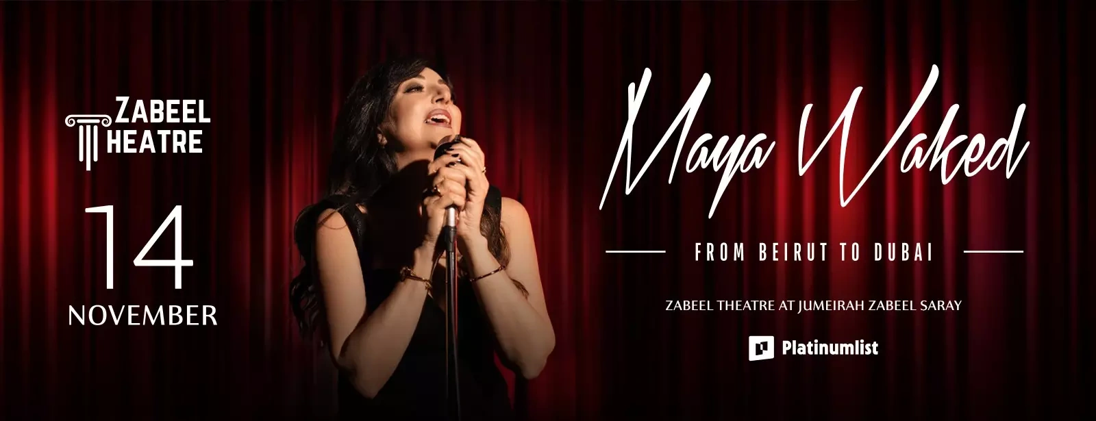 Dubai's Maya Waked Live in Dubai at Zabeel Theatre – 14 November 2025 ...